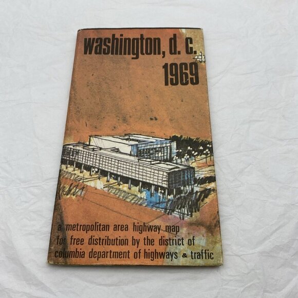 Other | Vintage 1969 Washington Dc Road Map By Dc Department Of Highway ...